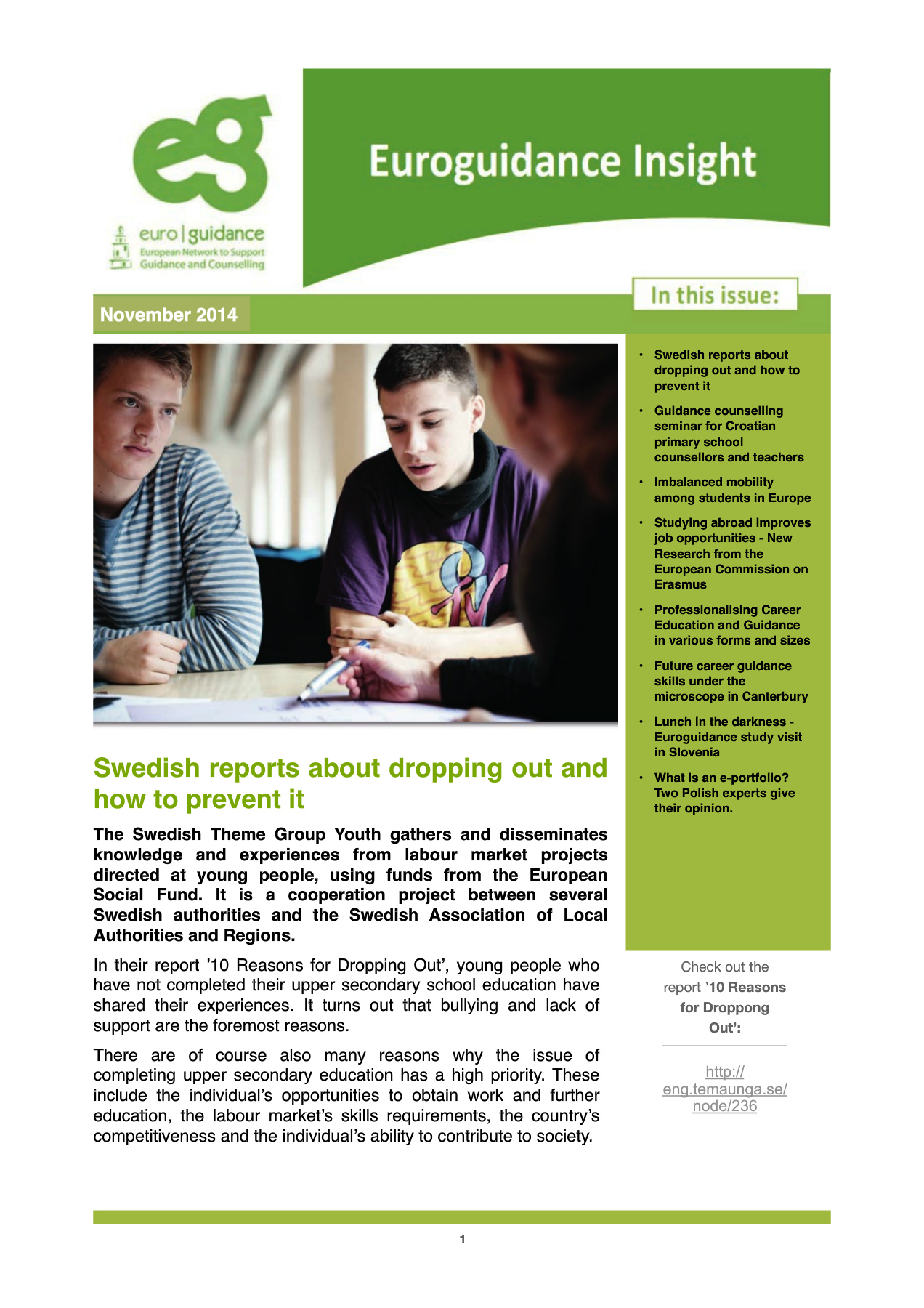 Euroguidance – mars 2014